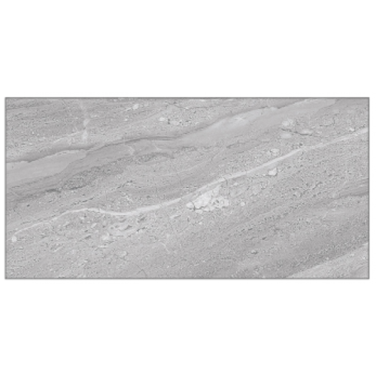 Grey Marble Effect Polished Porcelain Sabino Ash 60x30 Tiles