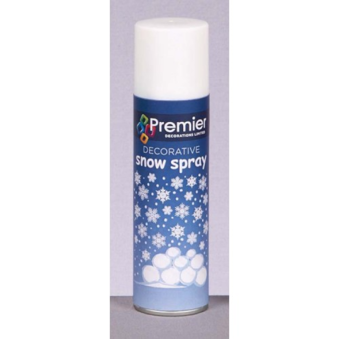 Decorative white snow spray
