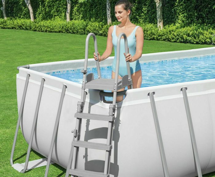 Bestway Power Steel 21Ft 6.40x2.74x1.32m Rectangular Swimming Pool